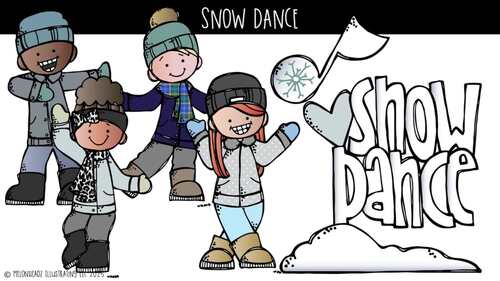 Snow Dance clip art, Winter clip art, Weather clip art MINI | TPT