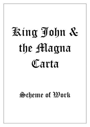 History King John & The Magna Carta Worksheets by Worksheet Whisperer