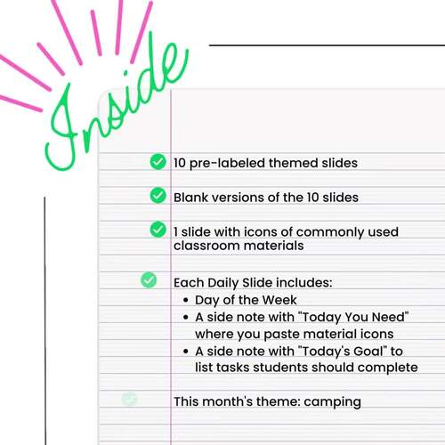 Small Group Materials Slides - Editable Google Slides™ Template for May