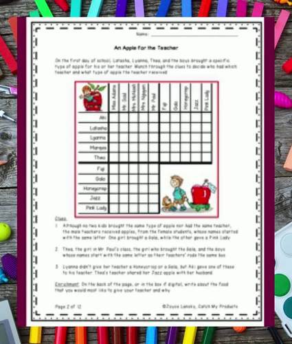 Back to School Logic Puzzles and Brain Teasers in Print or Digital ...