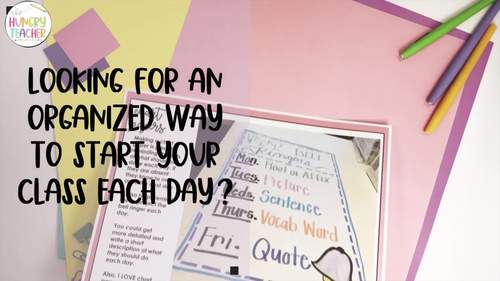 ELA Bell Ringers Middle School Upper Elementary Editable Distance ...