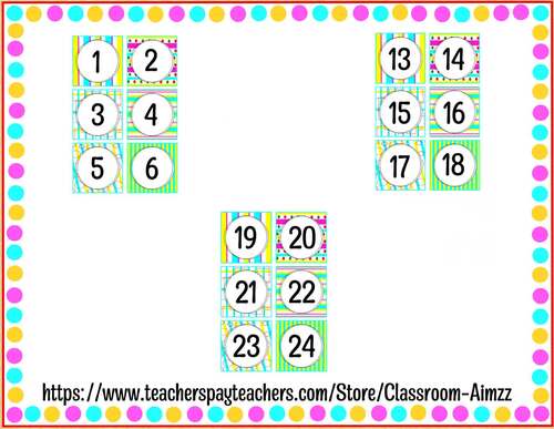 Printable Number Labels, Editable Number Labels, Number Tags, cubbies ...