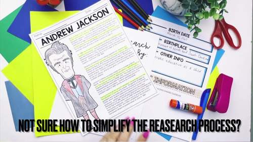Andrew Jackson Research Report | President Biography | 3rd-5th Grade ...