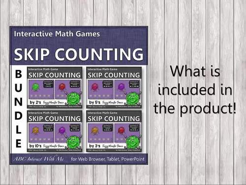 Skip Counting by 2, 3, 5, 10 Interactive Math Games Bundle {Fuzzy ...