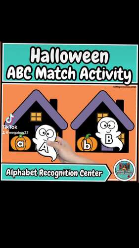 Halloween Alphabet Letter Matching Uppercase and Lowercase Kindergarten ...