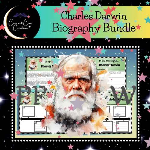 Charles Darwin Biography Report | Reading Passage & Graphic Organizers