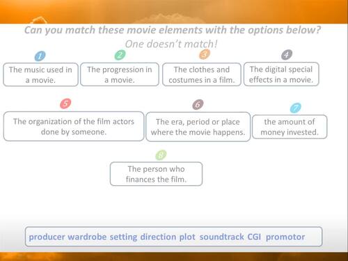 Making Movies / Communicative ESL Lesson for B2 Level Learners about ...