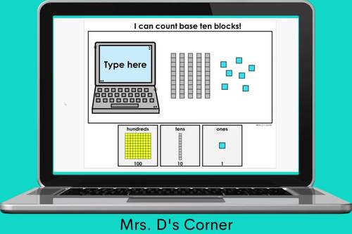 Back to School Base 10 Counting Digital Activity | Distance Learning