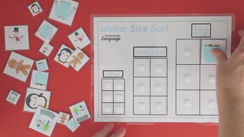Winter Size Sorting Activity- Sort Small, Medium, + Big Pictures w ...