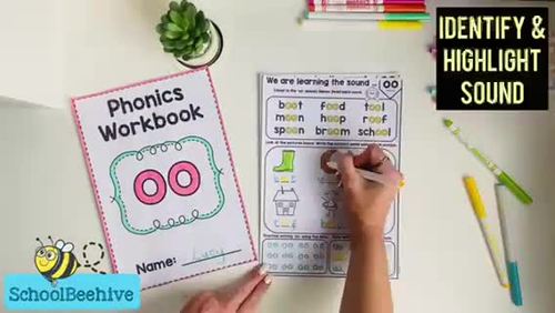'y' (Long e) Phonics and Reading Comprehension Workbook by SchoolBeehive