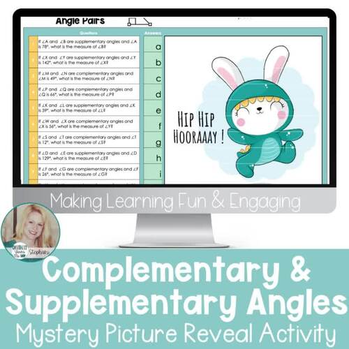 Complementary & Supplementary Angles Self-Checking Digital Resource ...