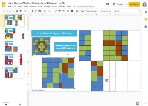 June Themed Digital Mystery Picture Puzzles | TPT