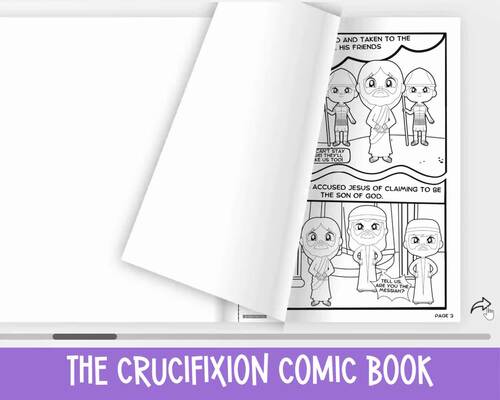 The Crucifixion Coloring Comic Book for Sunday School and Homeschool
