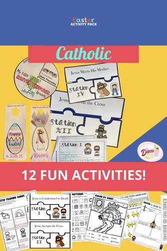 Elementary Easter Activity Pack - Catholic by Disco Smoothies | TPT