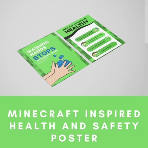 Minecraft Health and Safety Poster by Jenny Marie | TPT