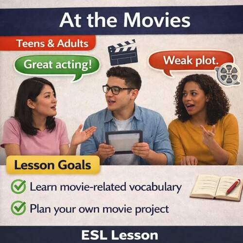 ESL Movies & Film Discussion: Movie Vocabulary, Genres & Creative Role ...