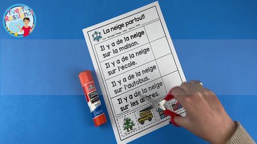 French Winter Reading Comprehension | Lecture facile L'HIVER découpe et ...