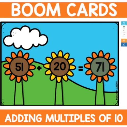 Multiples of 10 Addition Boom Cards by Shanon Juneau We are Better Together