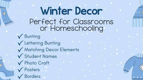 Cozy Winter Classroom Decor, Door Decor & Bulletin Board, Photo Craft ...