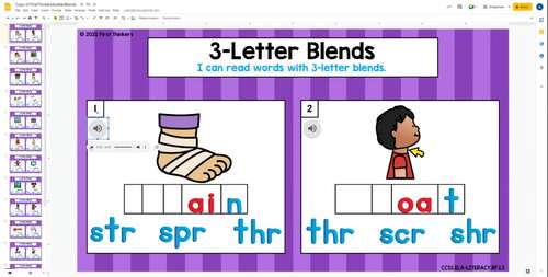 Blends Bundle Phonics Games Google Slides Seesaw Worksheets SOR Aligned