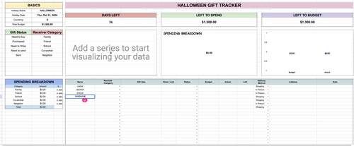 Christmas Gift Tracker Spreadsheet Christmas Gift Planner Template ...