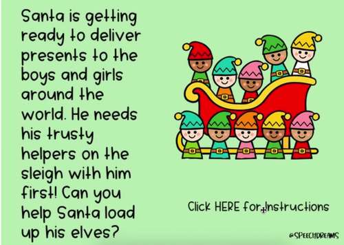 Christmas Boom Cards for speech and language by Speech Dreams | TPT