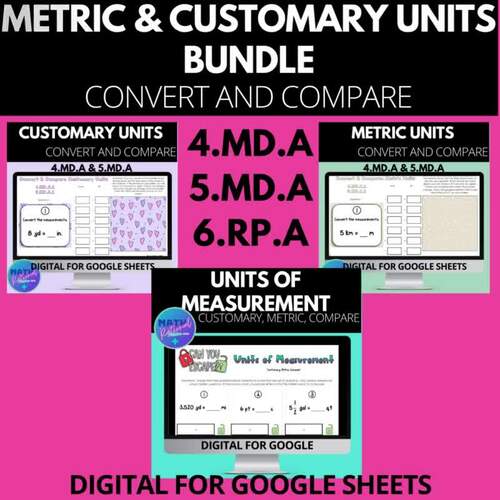 Metric & Customary Units Bundle by Math Rational Middles | TPT