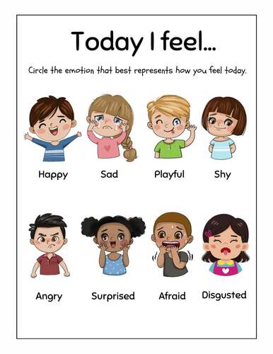 Feelings and emotions worksheets Kid emotional regulation workbook by ...