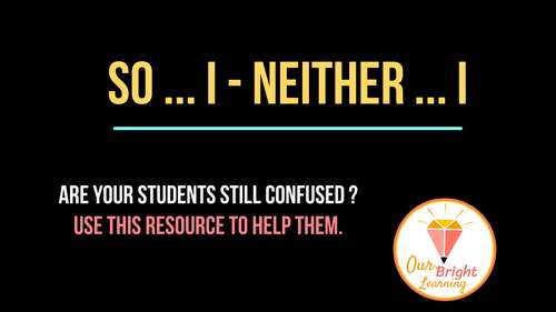 So and Neither | BOOM Cards | Escape Room by Our Bright Learning