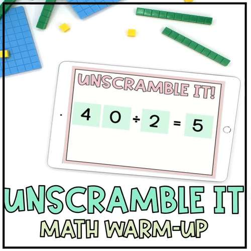 Unscramble It Math Warm Ups by Miss V in 3 | TPT