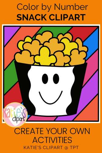 Create Your Own Color By Number Snack Vol. 1 Clip Art Color By Code ...