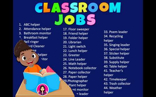 Editable CLASSROOM JOBS DISPLAY and DECOR by Happy Teachers Worldwide