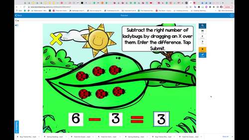 Ladybug Subtraction BOOM™ Cards by Little Library of Learning | TPT