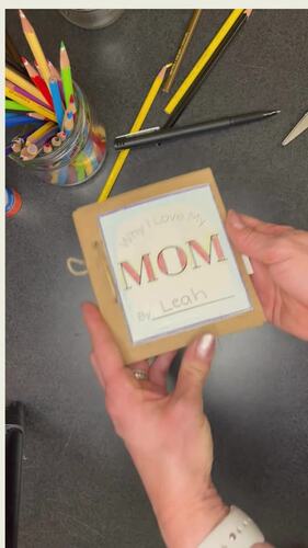 Mother's Day Craft Paper Bag Book Gift by The Illuminated Classroom