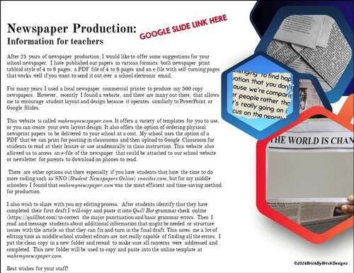 Middle School Journalism - Newspaper Production Elective Unit 2 | TPT
