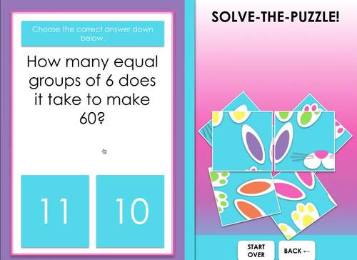 Easter Multiplication Math Game for Google Slides ™ by Bright Minds Engaged