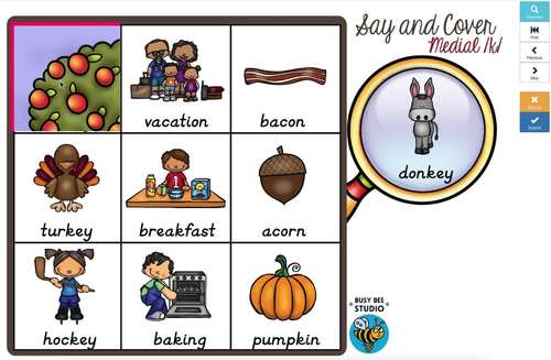 Articulation K in Medial Position Boom Cards Games for Speech Therapy