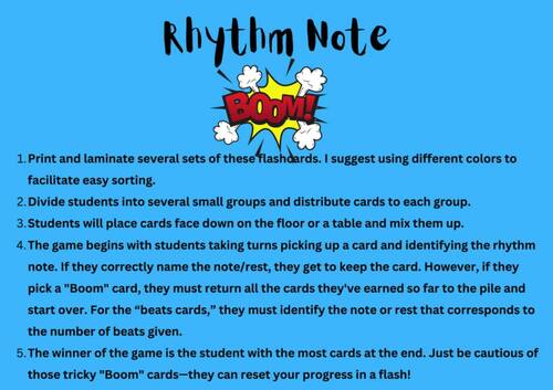 Rhythm Note Boom! by Melodic Minds Marketplace | TPT