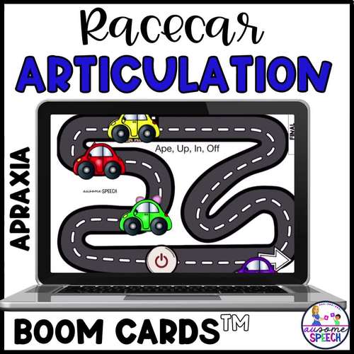 Racecar Articulation Boom Cards Consonant Deletion CV, VC, CVC, CVCV ...