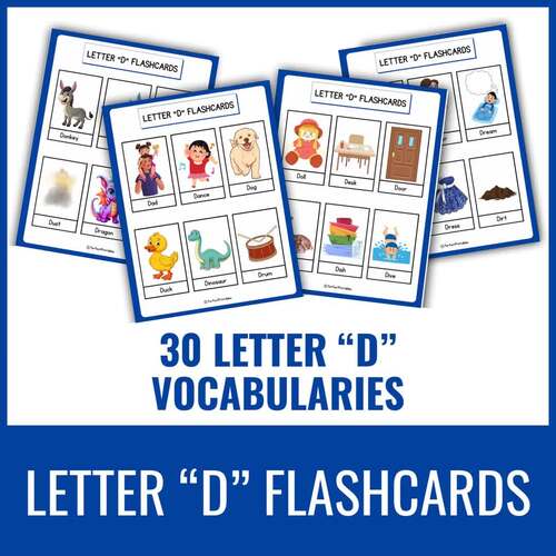 Letter "D" Vocabulary Flashcards | Interactive Alphabet Cards For Early ...