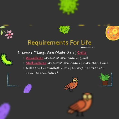 Characteristics of Living Things PowerPoint and Guided Notes by The ...