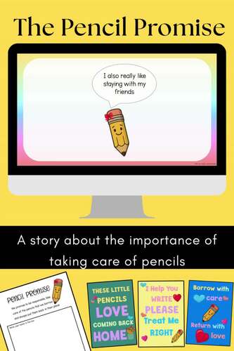 Pencil Challenge Promise Sheet and Posters by Lovely Penguins | TPT