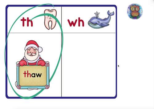 WINTER DIGRAPH TH WH SORT FUN PHONICS BOOM CARDS KINDERGARTEN 1ST 2ND ...