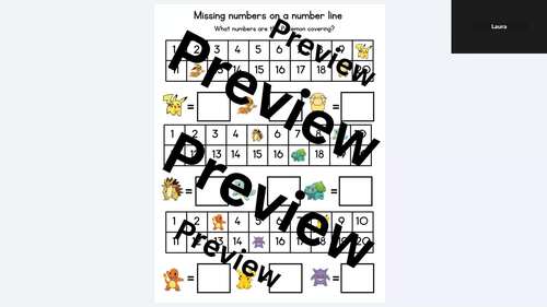 Pokemon-Inspired Numbers Sense to 20 Packet Back to School Math Worksheets