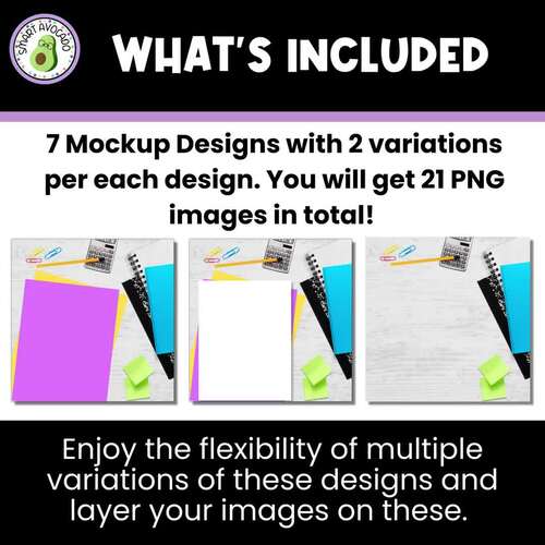 Colorful Rainbow Seller Mockups - Student Desk Photography {Commercial Use}