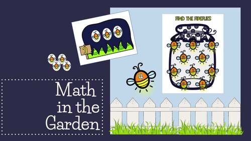 summer math activities fireflies by Joy and Sunshine Collective | TPT
