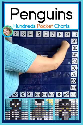 Penguin 100s Pocket Charts | Hundred Chart Mystery Pictures February ...