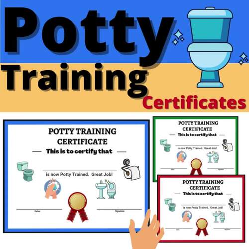 Potty Training Certificates Resource Awards Activities by DadsDesigns