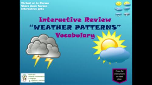 Science Weather Patterns Vocabulary Memory Game | TPT