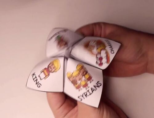 Elisha and the Syrians Bible Cootie Catcher Craft Sunday School or ...